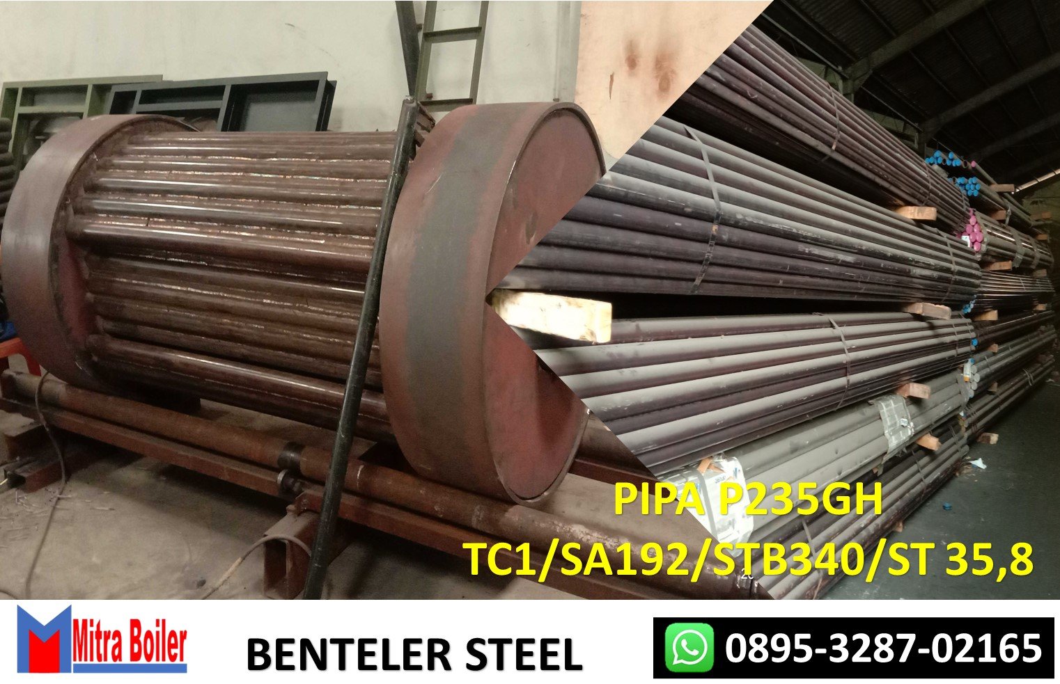 PIPA BOILER WATER TUBE - FABRIKASI BOILER DAN THERMAL OIL BOILER