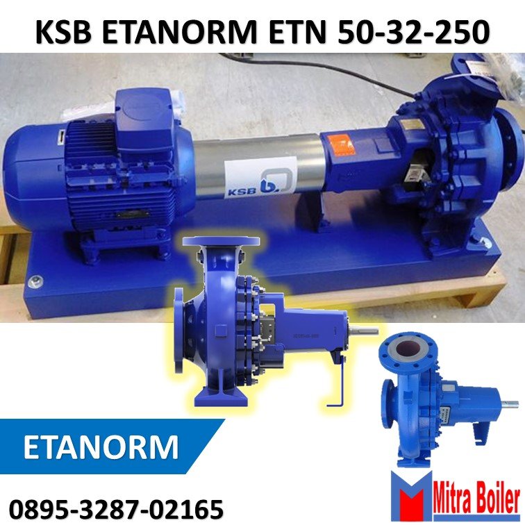 JUAL POMPA KSB ETANORM ETN 50-32-250 GG/GC/CC - FABRIKASI BOILER DAN THERMAL OIL BOILER