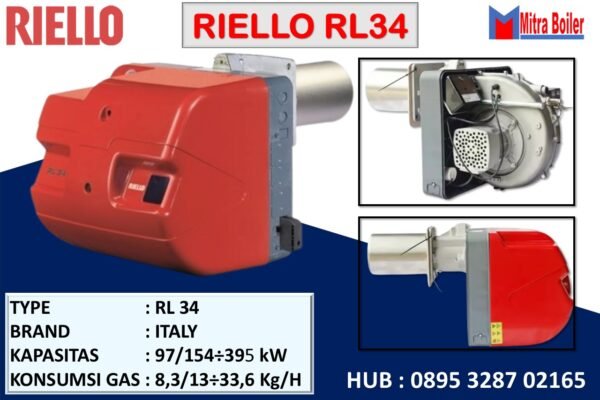 JUAL RIELLO RL 34 – OIL BURNER TWO STAGE - FABRIKASI BOILER DAN THERMAL ...