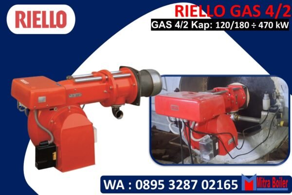 BURNER RIELLO GAS 4/2 – TWO STAGE 400.000 KCAL - FABRIKASI BOILER DAN ...